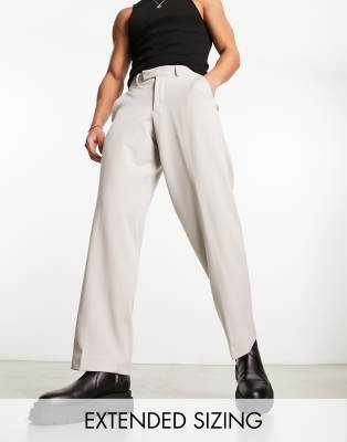 ASOS DESIGN wide leg smart pants in gray | ASOS