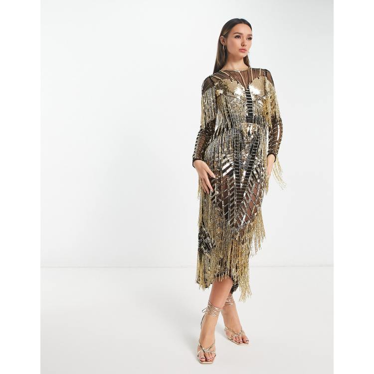 Fringe Dress With Sleeves