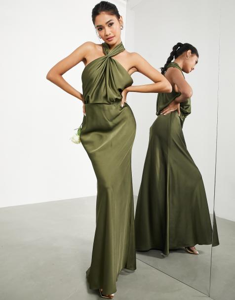 Vestiti Da Damigella Verdi Vestiti Da Damigella Verde Salvia Asos