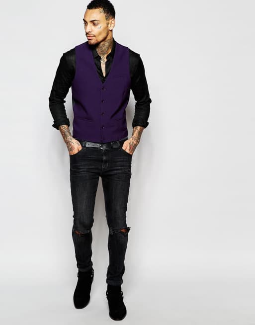 Purple Vest For Men