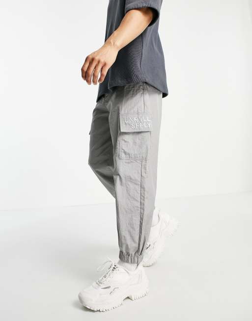 Asos Unrvlld Spply Jogger Fuselé Oversize Coupe Cargo En Nylon Asos