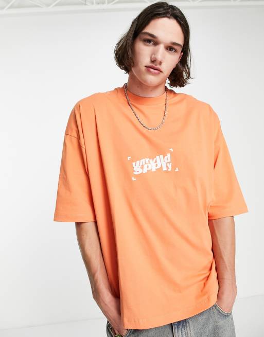 Asos Unrvlld Spply Oversized T Shirt With Logo Bubble Graffiti Print In