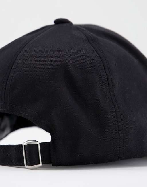 ASOS Weekend Collective baseball cap with embroidered motif in black | ASOS