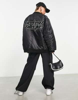 ASOS Weekend Collective bomber jacket in black | ASOS