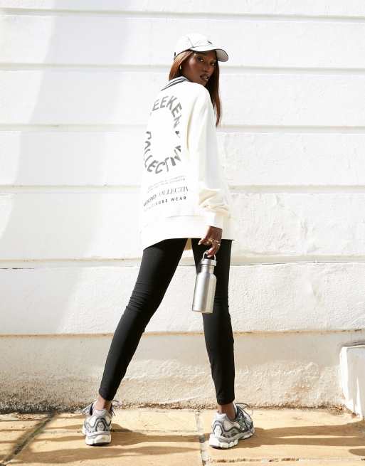 Asos Weekend Collective Hemd In Creme Mit Kragen Halbem