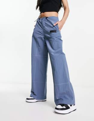 ASOS Weekend Collective nylon cargo trouser in slate | ASOS