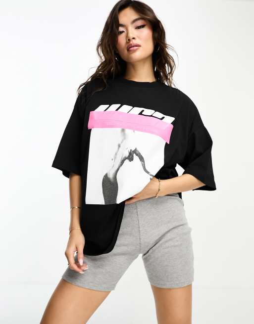 Asos Weekend Collective Oversized T Shirt With Photographic Print In