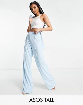 ASOS DESIGN Tall - Pantalon de costume ample et souple en jersey - Bleu pâle | ASOS