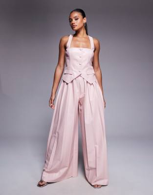 ASOS LUXE - Ensemble top style veston et pantalon à pinces en PU ...