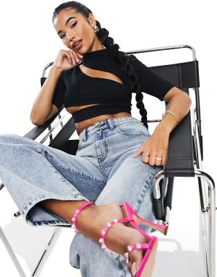 ASYOU cut out high neck top in black | ASOS