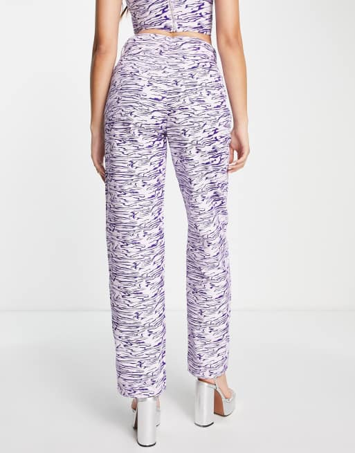 Blue And Purple Zebra Print