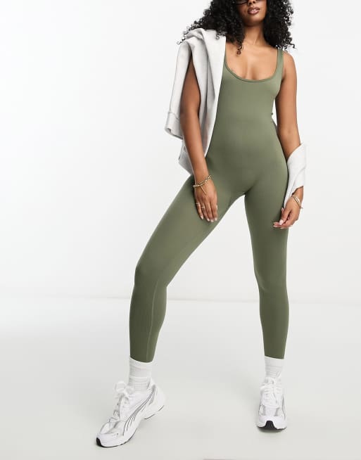ASYOU – Kakifärgad unitard i seamless design | ASOS