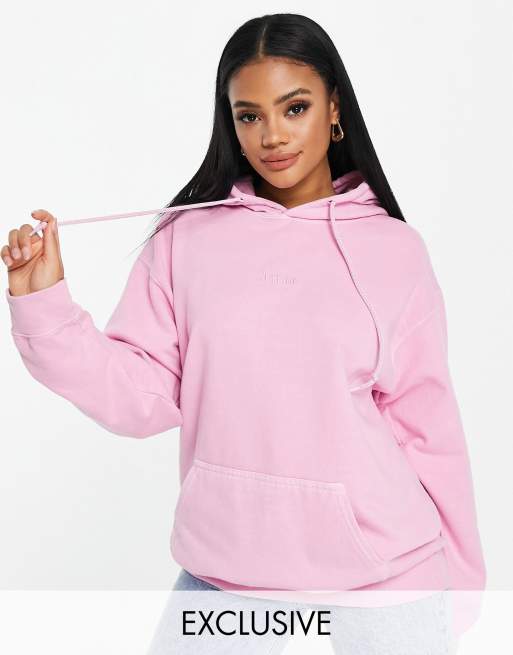 Asyou Kapuzenpullover In Rosa Kombiteil Asos