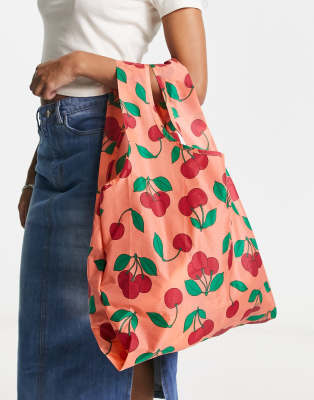 Baggu standard nylon shopper tote bag in sherbet cherry | ASOS