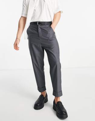 Bando Barrel Fit Pants In Charcoal-gray | ModeSens