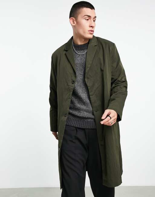 Bando - Trench-coat oversize en tissu technique froissé | ASOS