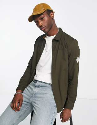 Barbour Beacon panelled overshirt in green | ASOS