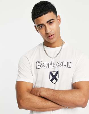 Barbour Cameron loungewear t-shirt in white | ASOS