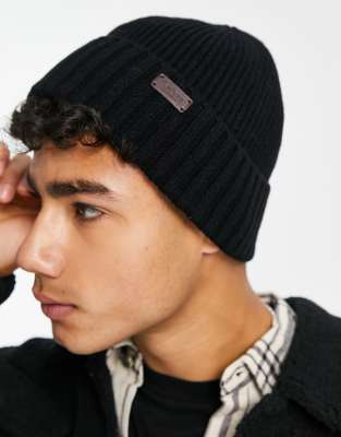 Barbour Carlton beanie in black | ASOS