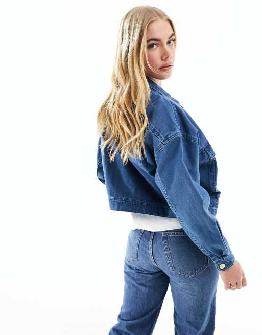 Barbour International Jeansjacke in mittlerer Waschung