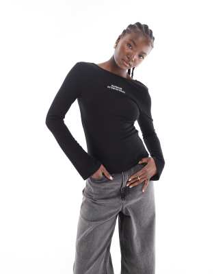 Barbour International Kaylee long sleeve t-shirt in black | ASOS