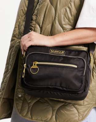 Barbour International Qualify crossbody bag in black | ASOS