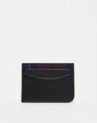 Barbour leather bifold wallet and cardholder gift set in black | ASOS
