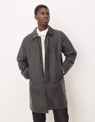 Barbour Lorden wax mac in grey | ASOS