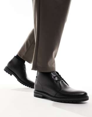 Base London Swan Waxy Boot in Black | ASOS