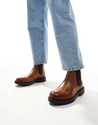 Base London Walsh chelsea boot in tan | ASOS