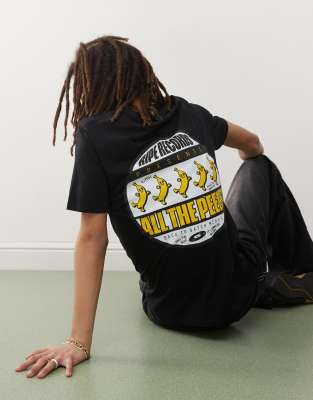 Batch1 unisex ripe records graphic t-shirt in black | ASOS