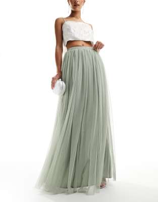 Beauut - Jupe longue en tulle - Vert sauge | ASOS