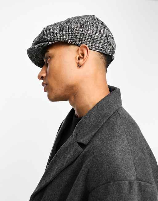Ben Sherman herringbone baker boy hat in grey | ASOS