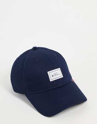 Ben Sherman logo cotton baseball cap in navy | ASOS