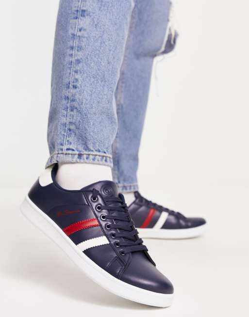 Ben Sherman mod lace up sneakers in navy | ASOS