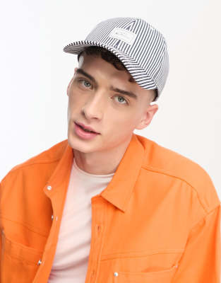 Ben Sherman stripe logo cap in navy | ASOS