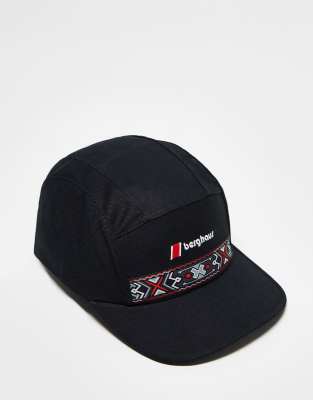 Berghaus baseball cap with aztec trim in black | ASOS
