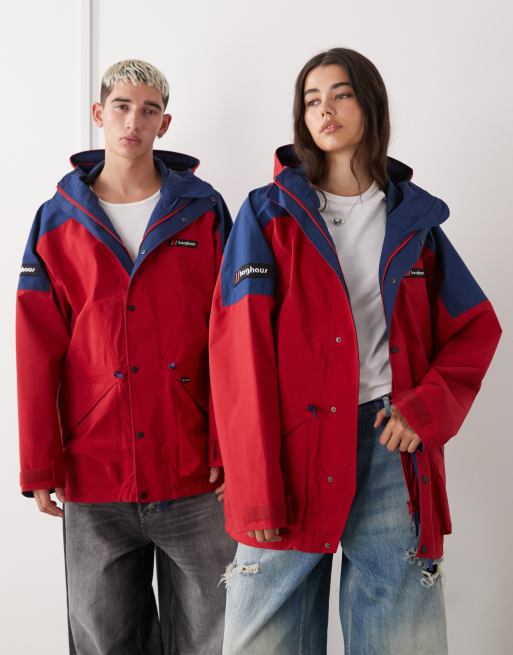 Berghaus Unisex meru mountain gore-tex jacket in red/blue | ASOS
