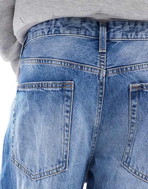 Bershka baggy jeans in mid blue | ASOS Bershka baggy jeans in mid blue | ASOS
