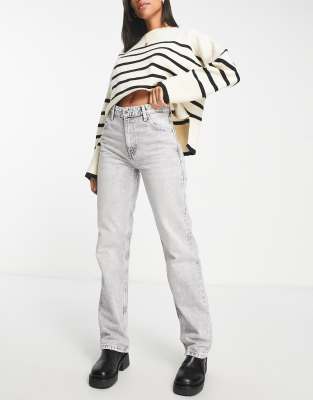 Bershka - Jean droit - Gris | ASOS