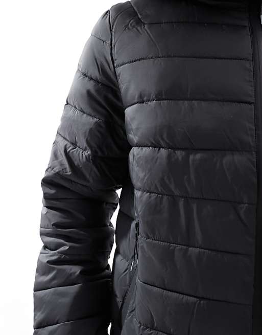 Bershka lightweight hooded puffer in black | ASOS Bershka lightweight hooded puffer in black | ASOS