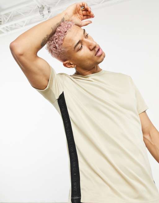 Bershka – Oversize-T-Shirt in Beige, Kombiteil | ASOS