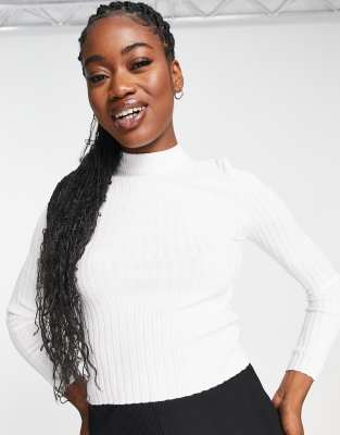 Bershka - Pull col roulé - Blanc | ASOS