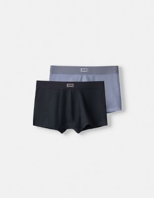 Bershka washed 2 pack boxers in grey | ASOS