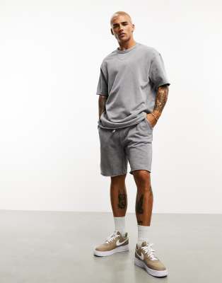 Bershka washed shorts in gray - part of a set | ASOS