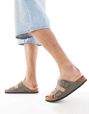Birkenstock - Arizona - Sandali in Birko-Flor color pietra | ASOS