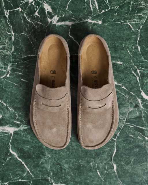 Birkenstock - Naples - Loafers met normale pasvorm in taupe | ASOS