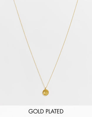 Bloom & Bay gold plated sun necklace | ASOS