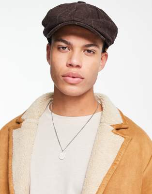 Boardmans check baker boy hat in multi | ASOS