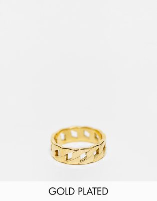 Bohomoon - Cassie - Bague en acier inoxydable plaqué or | ASOS